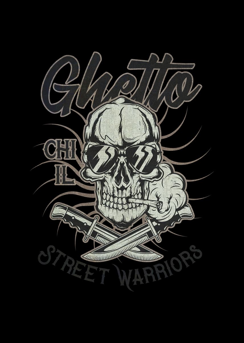 'Ghetto' Poster, picture, metal print, paint by Gab Fernando | Displate