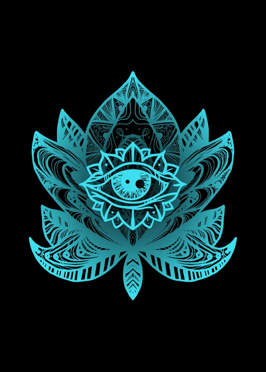 'LOTUS EYE' Poster by Monica Amorim | Displate