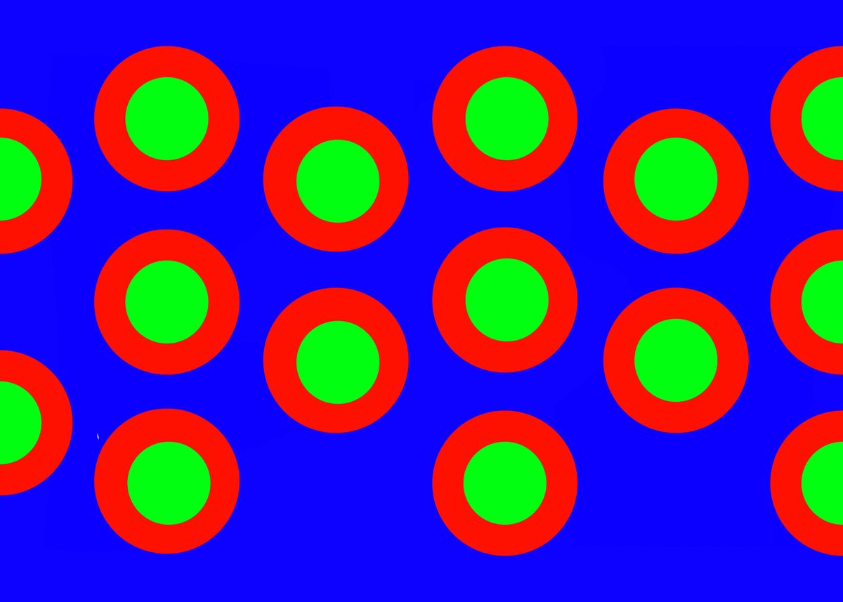 'Multiple Circles on Blue' Poster by Avery Knox | Displate