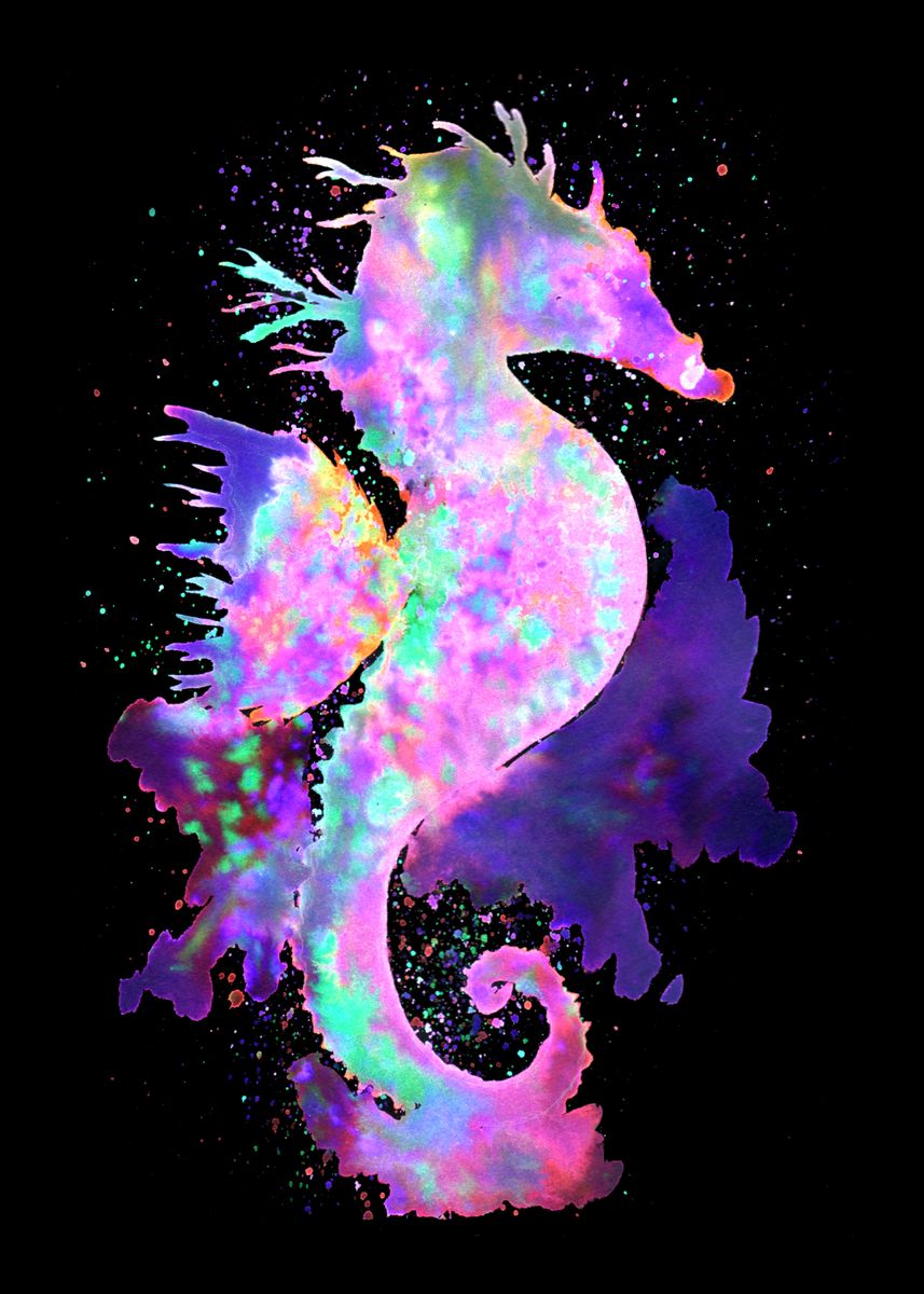 'Magic Seahorse Nebula' Poster, picture, metal print, paint by ...