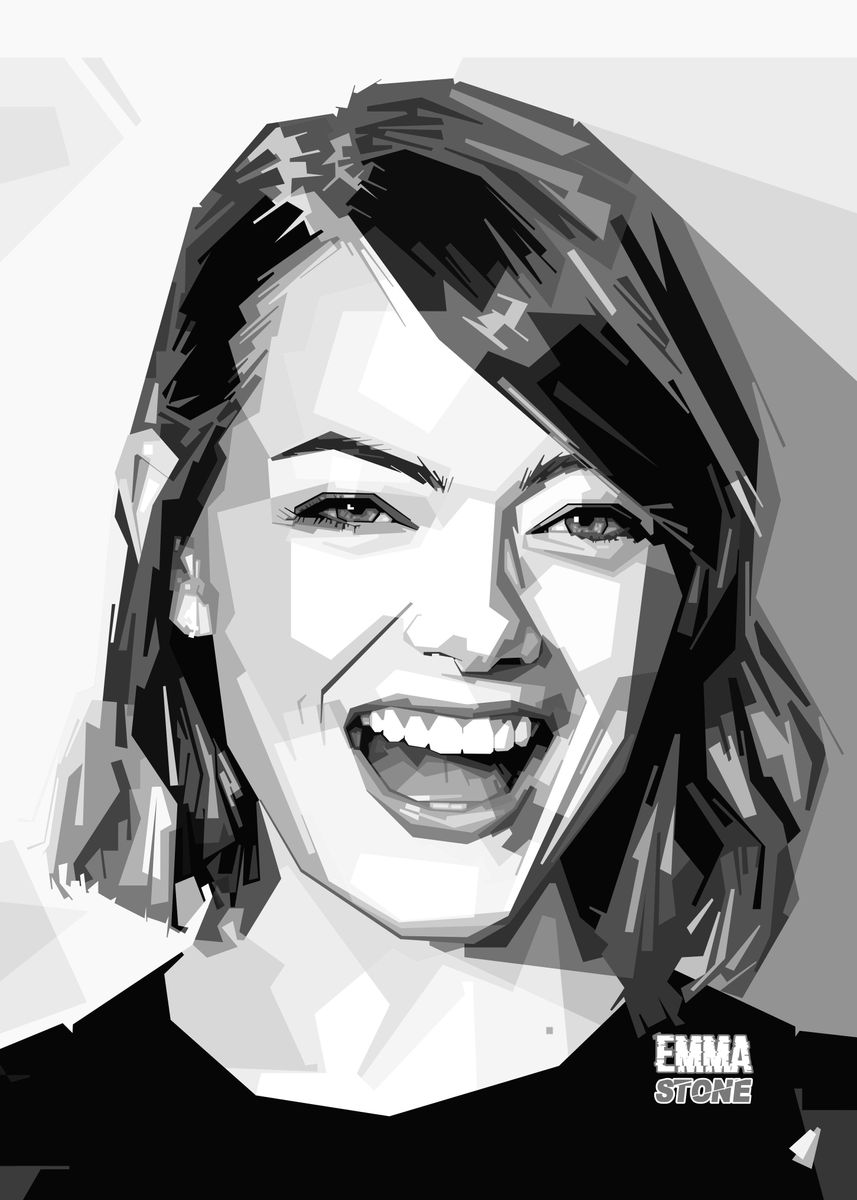 'Emma Stone skintone' Poster, picture, metal print, paint by ...