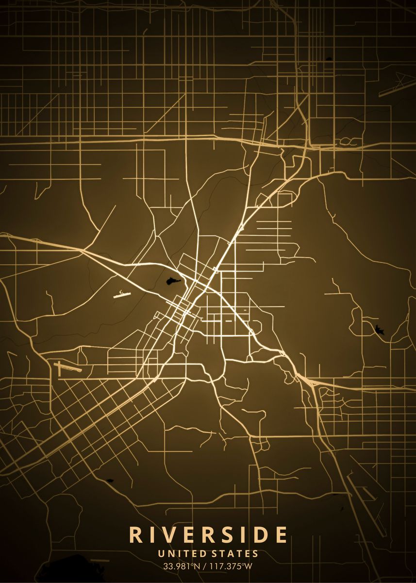 'Riverside California' Poster, picture, metal print, paint by Merah ...