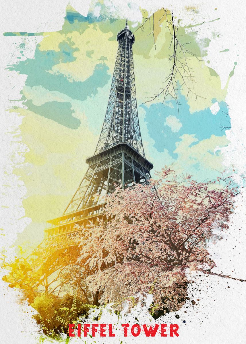'Eiffel Tower ' Poster, picture, metal print, paint by Anxhela Sufa ...