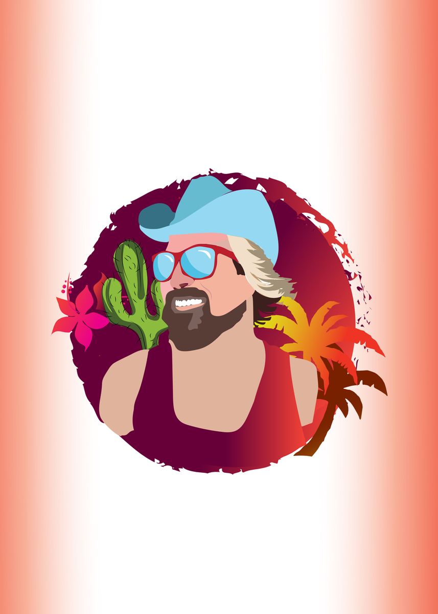 'Funky cowboy drawings ' Poster, picture, metal print, paint by ...