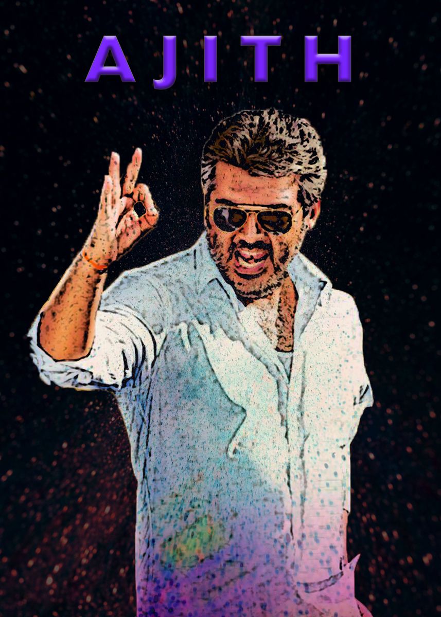'Ajith' Poster, picture, metal print, paint by Yashani Shantha | Displate
