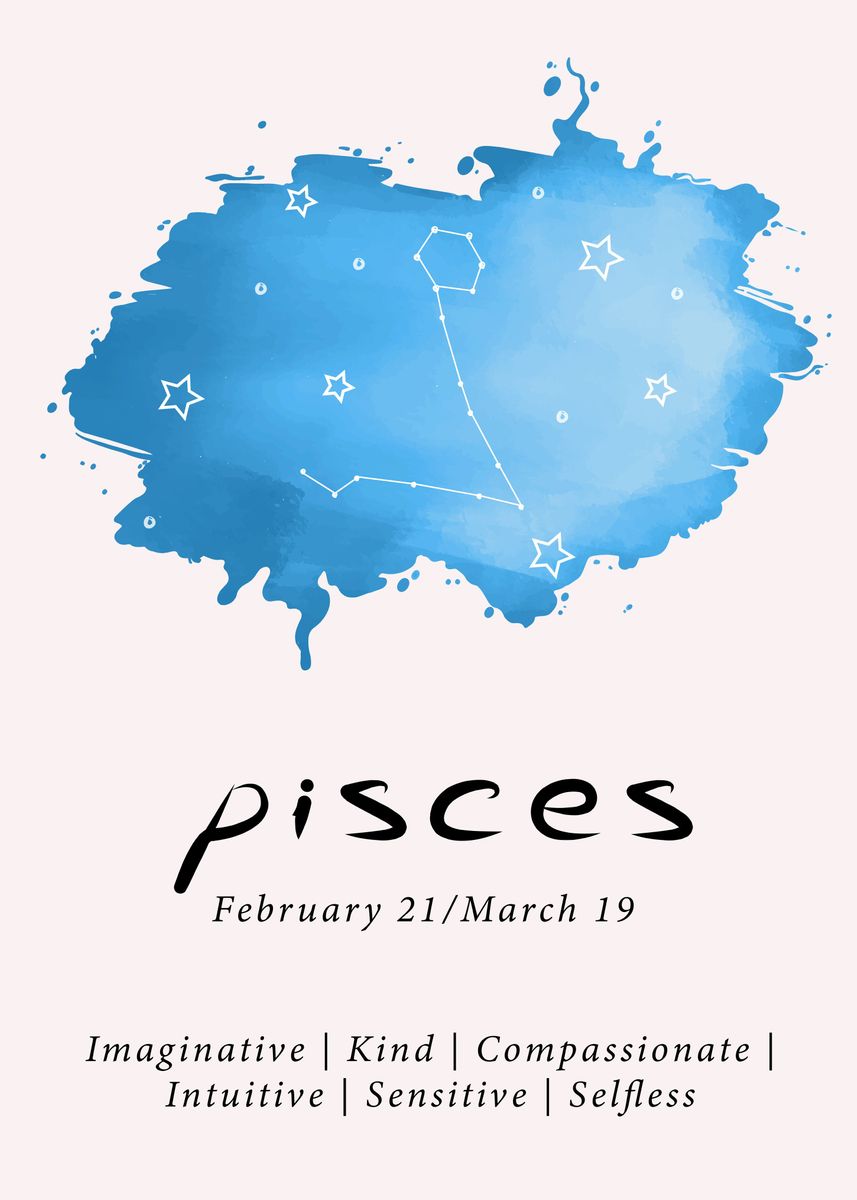 'Pisces' Poster, picture, metal print, paint by Waverley Jane | Displate