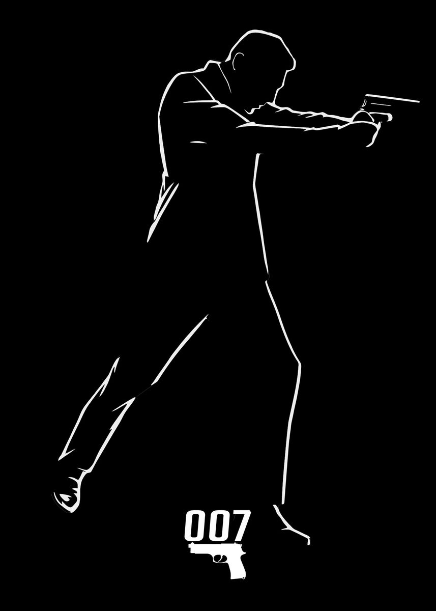 'Agent 007' Poster, picture, metal print, paint by Melody Khalisa ...