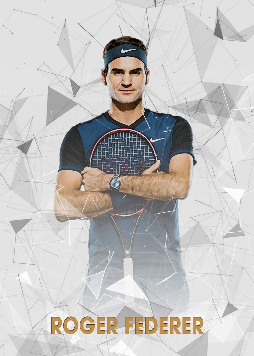 'Roger Federer' Poster, picture, metal print, paint by Brock Orr | Displate