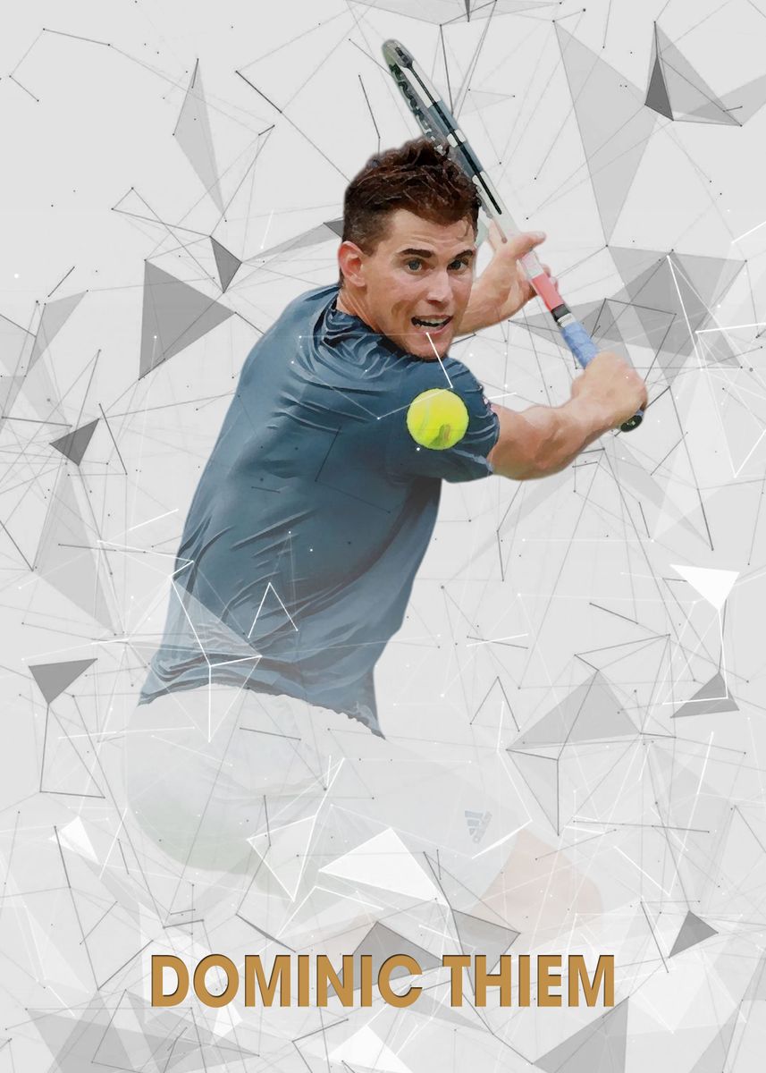 'Dominic Thiem' Poster, picture, metal print, paint by Brock Orr | Displate