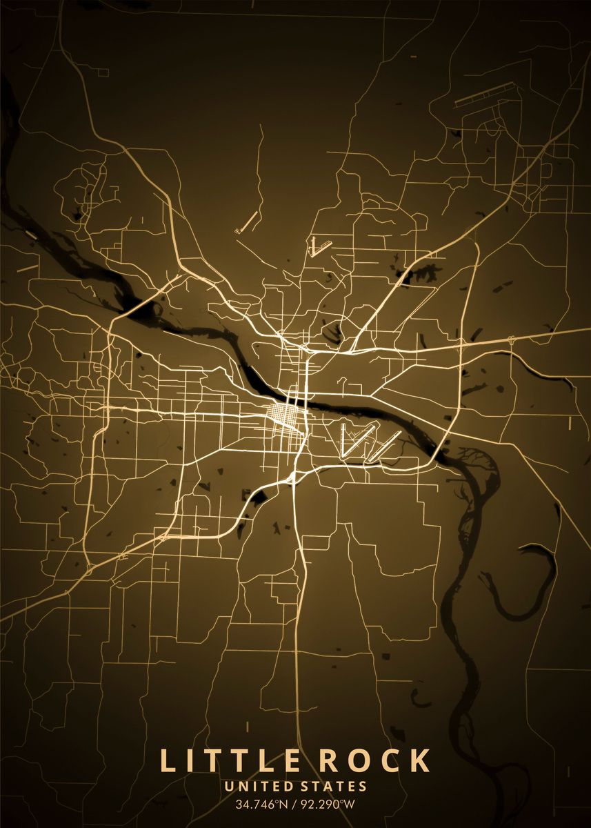 'Little Rock Arkansas' Poster by Merah Djoeang | Displate