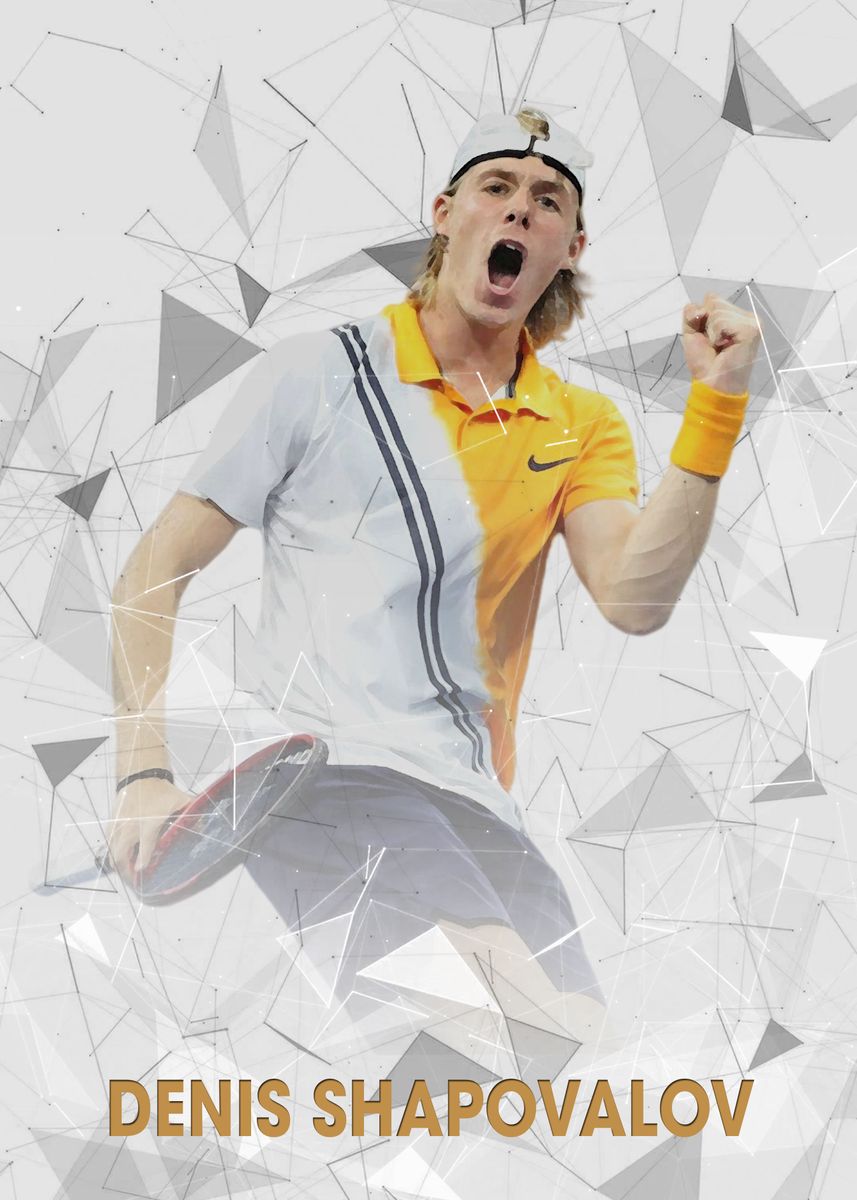 'Denis Shapovalov' Poster, picture, metal print, paint by Brock Orr ...