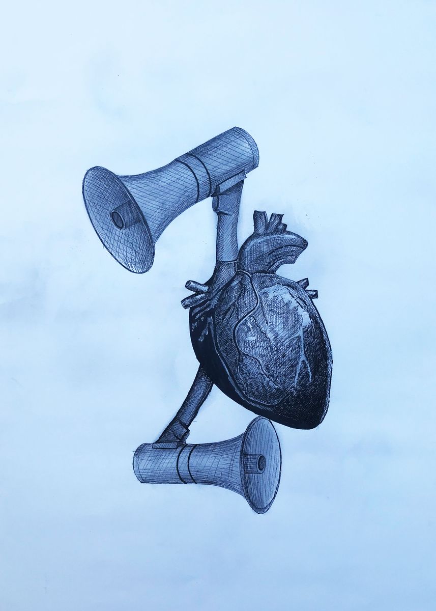 'HEARTBURN' Poster, picture, metal print, paint by Marijan Kamshi ...