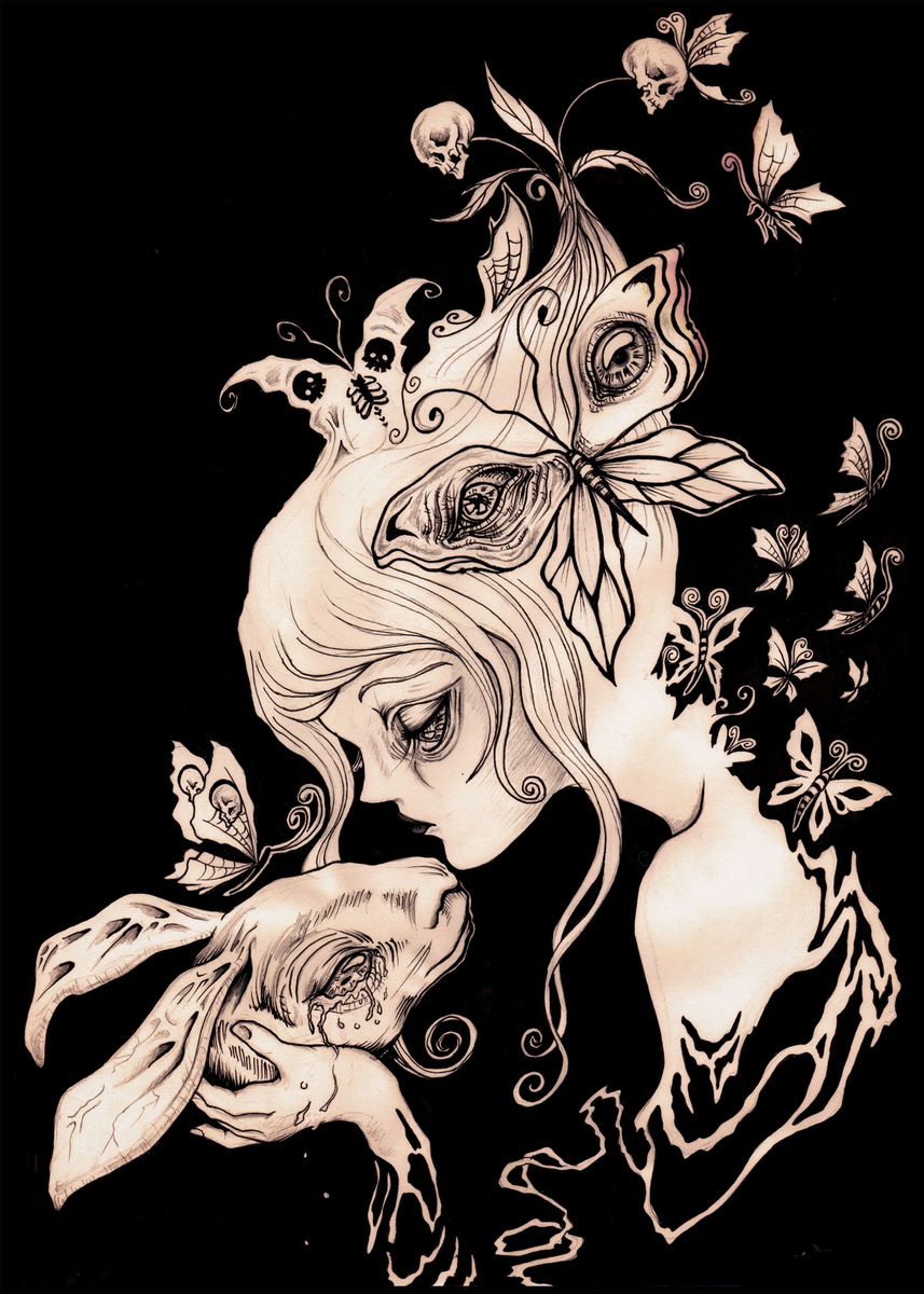 'Alice Dreaming' Poster, picture, metal print, paint by Megan Darrough ...