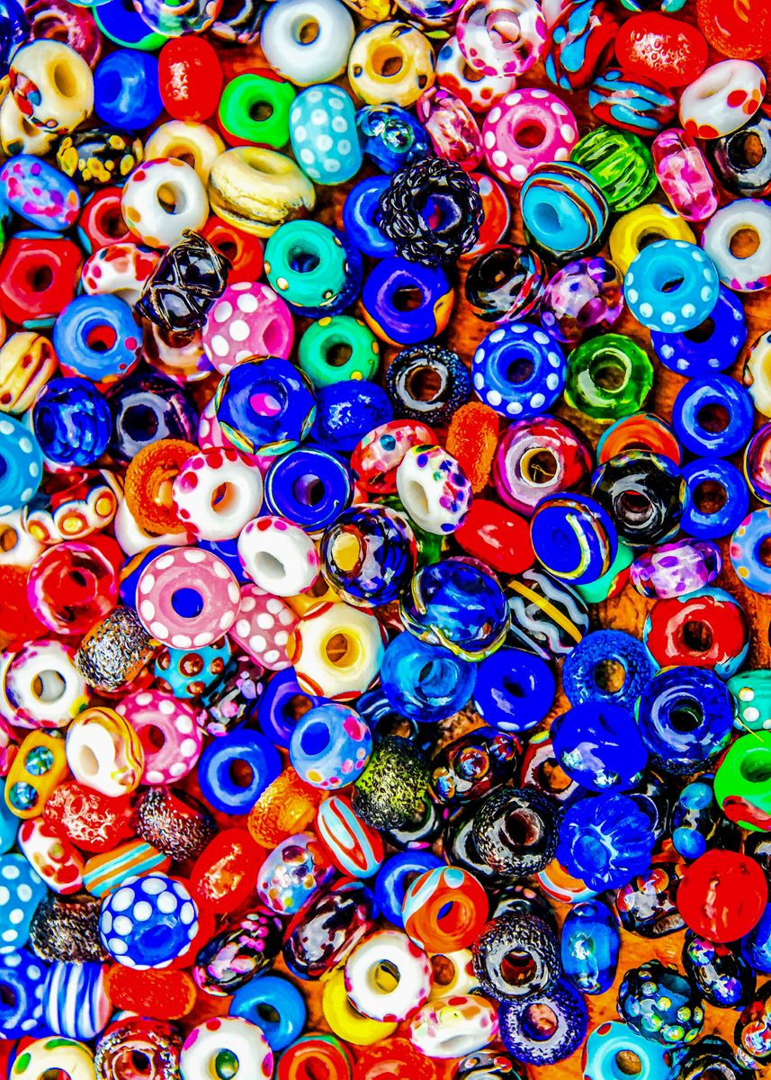 'Colorful Round Beads' Poster, picture, metal print, paint by Art ...