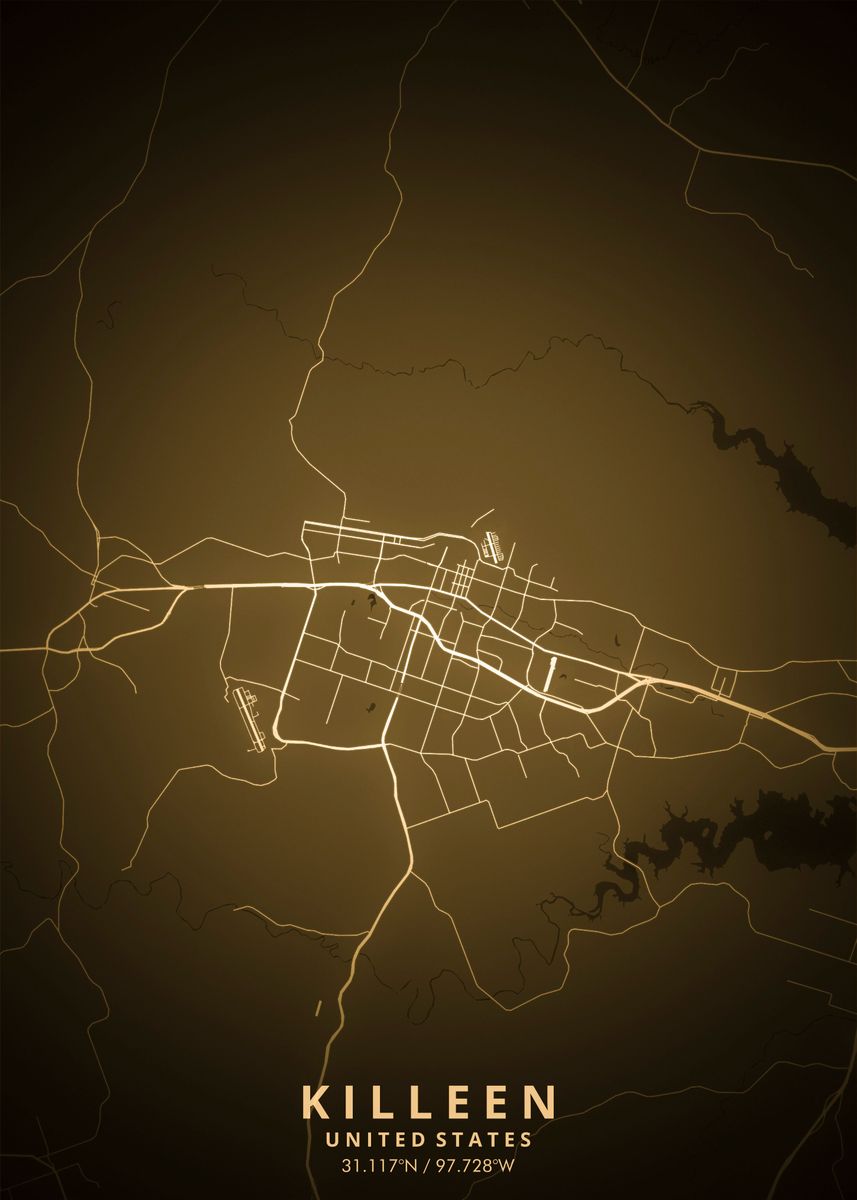 'Killeen Texas' Poster, picture, metal print, paint by Merah Djoeang ...