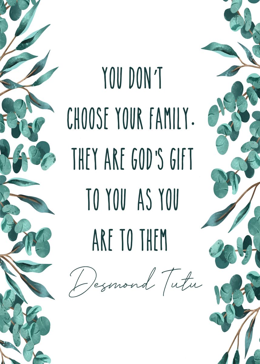 'Family is Gods Gift' Poster by Team Awesome | Displate