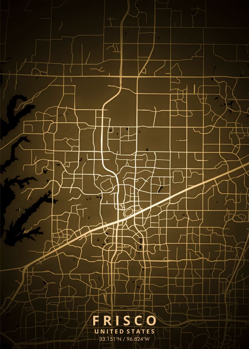 'Frisco Texas' Poster, picture, metal print, paint by Merah Djoeang ...