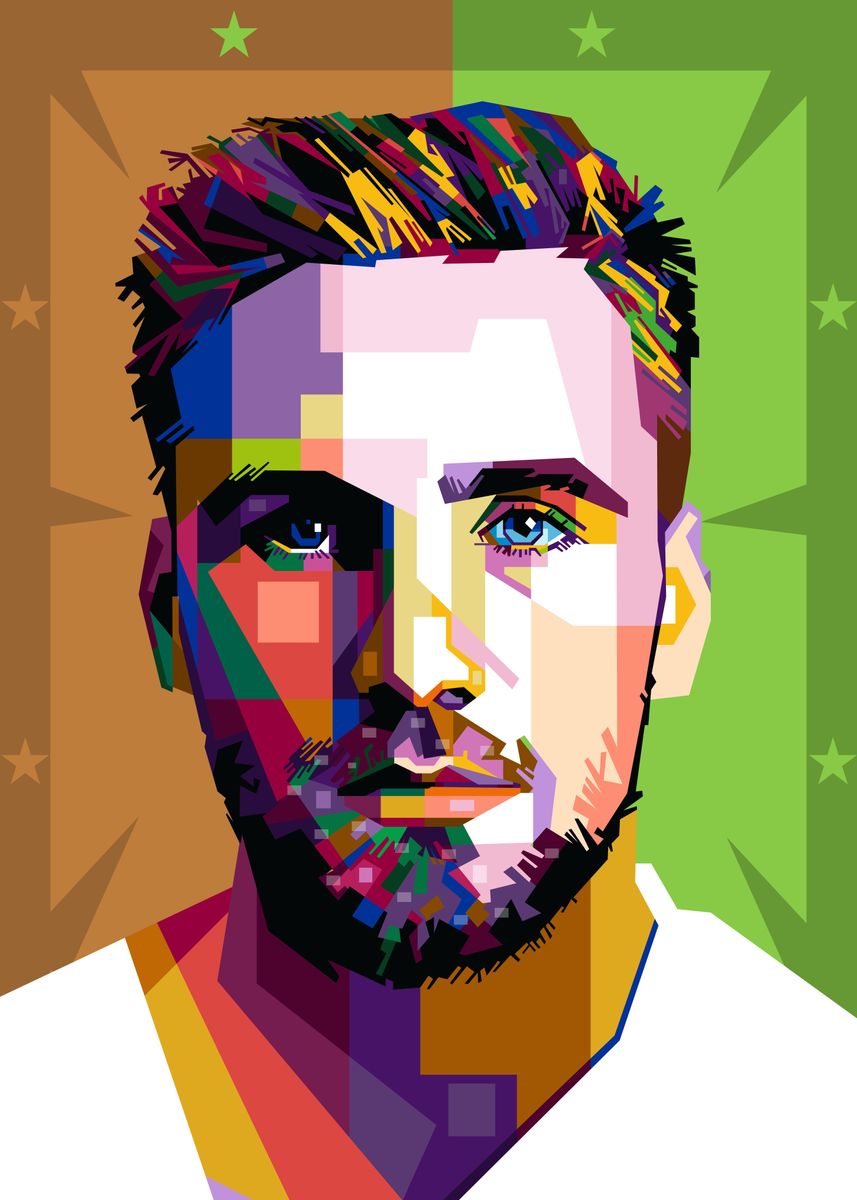 'Luke Shaw' Poster, picture, metal print, paint by baturaja vector ...