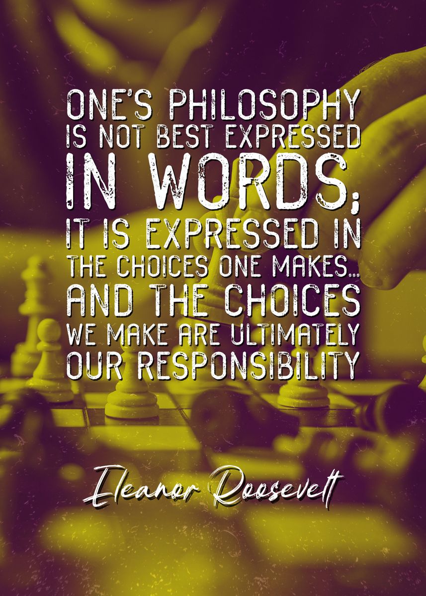 'Eleanor Roosevelt Quote' Poster, picture, metal print, paint by ...
