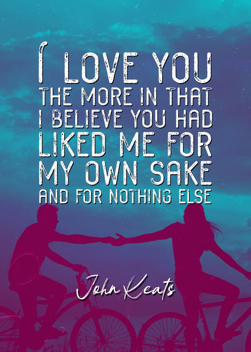 'John Keats Quote' Poster, picture, metal print, paint by Quoteey ...