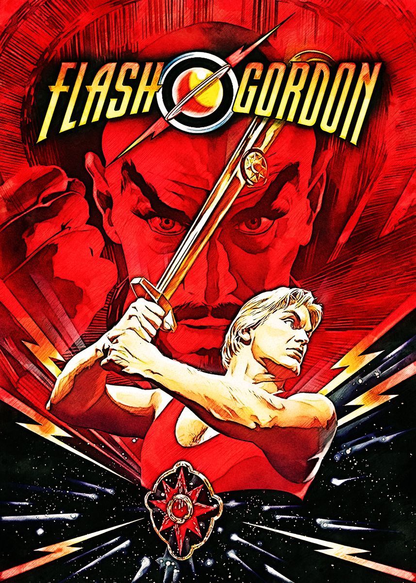 'flash gordon' Poster, picture, metal print, paint by Elora Marisole ...