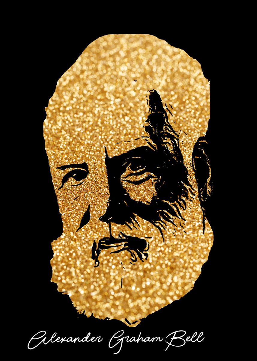 'Alexander Graham Bell' Poster, picture, metal print, paint by Kitty ...