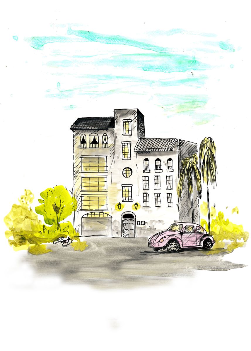 'White House' Poster, picture, metal print, paint by RoseJoy | Displate