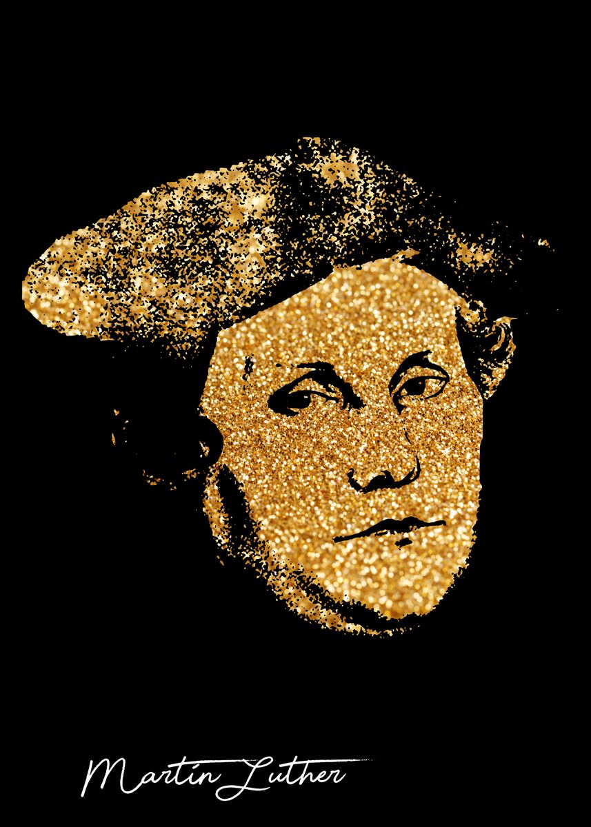 'Martin Luther' Poster, picture, metal print, paint by Kitty Kit | Displate