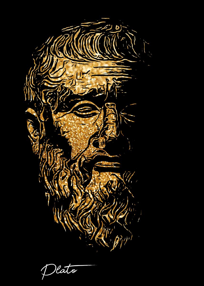 'Plato' Poster, picture, metal print, paint by Kitty Kit | Displate