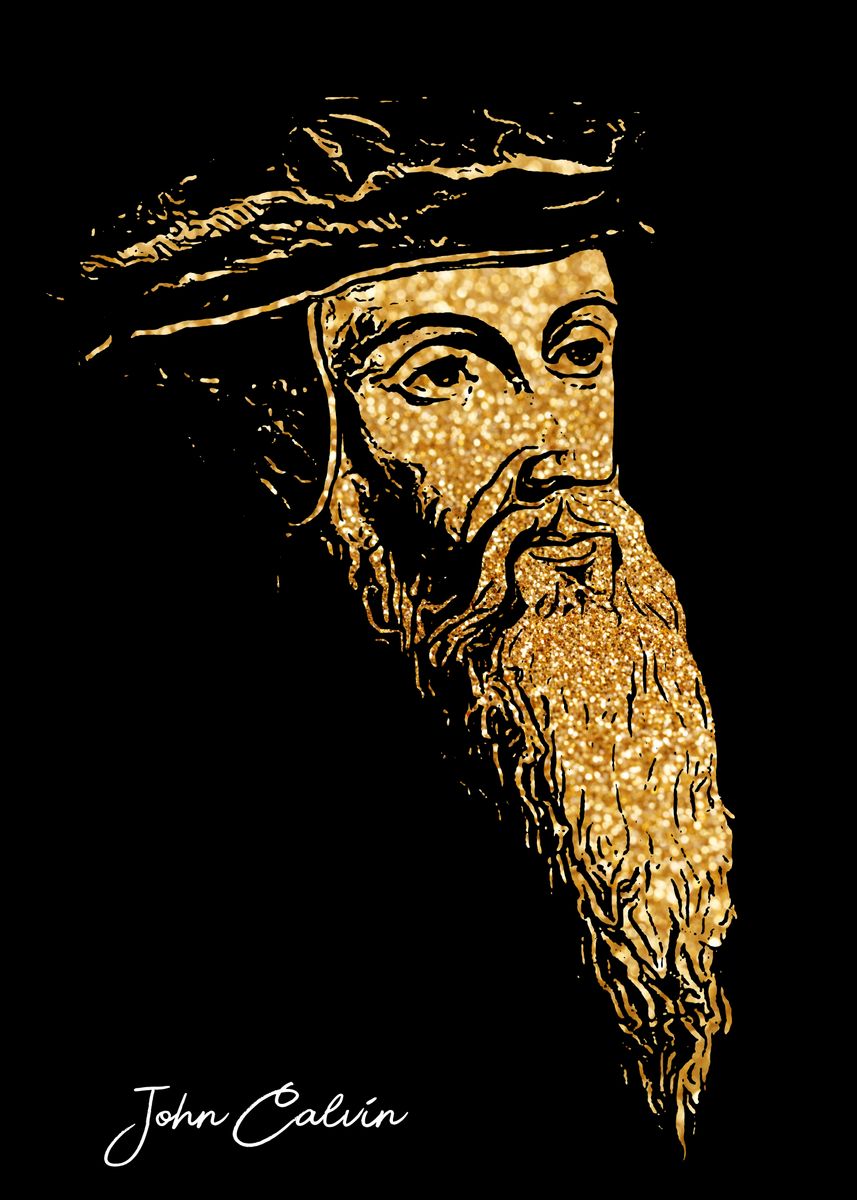 'John Calvin' Poster, picture, metal print, paint by Kitty Kit | Displate