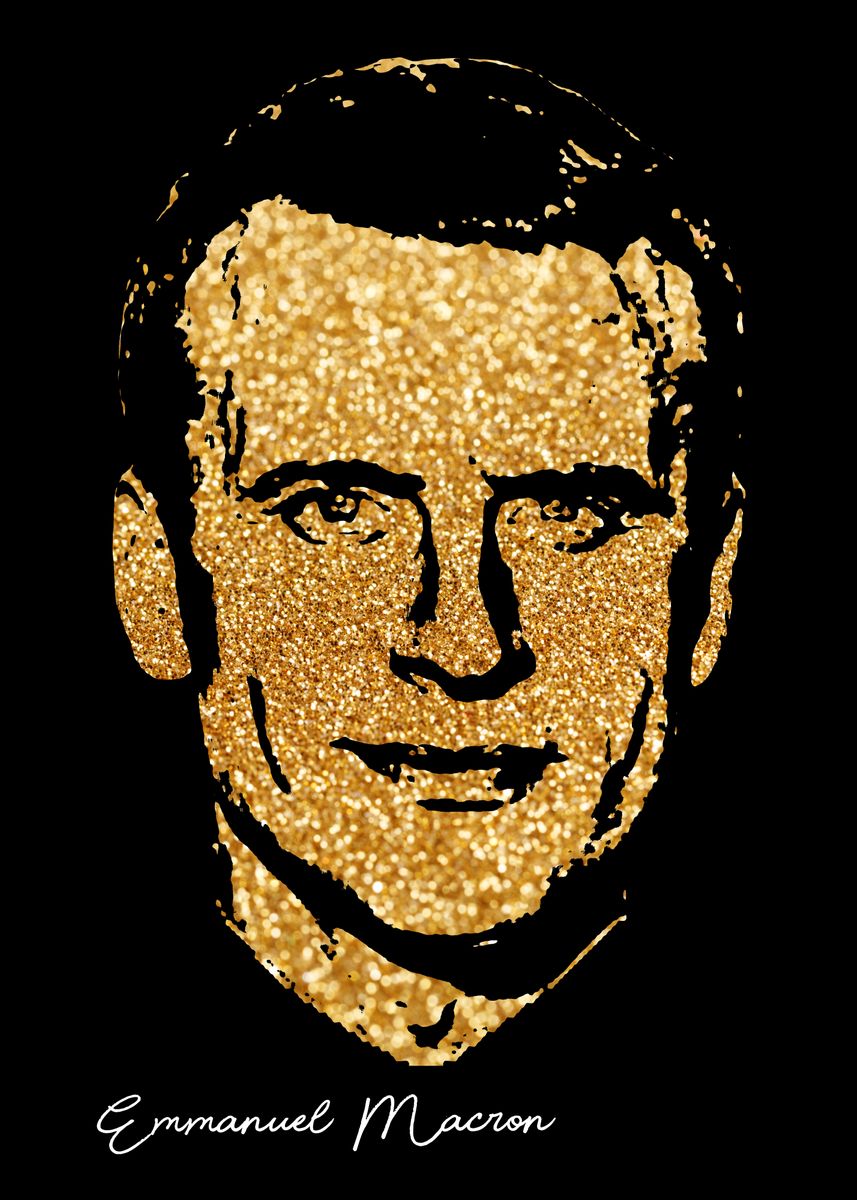 'Emmanuel Macron' Poster, picture, metal print, paint by Kitty Kit ...