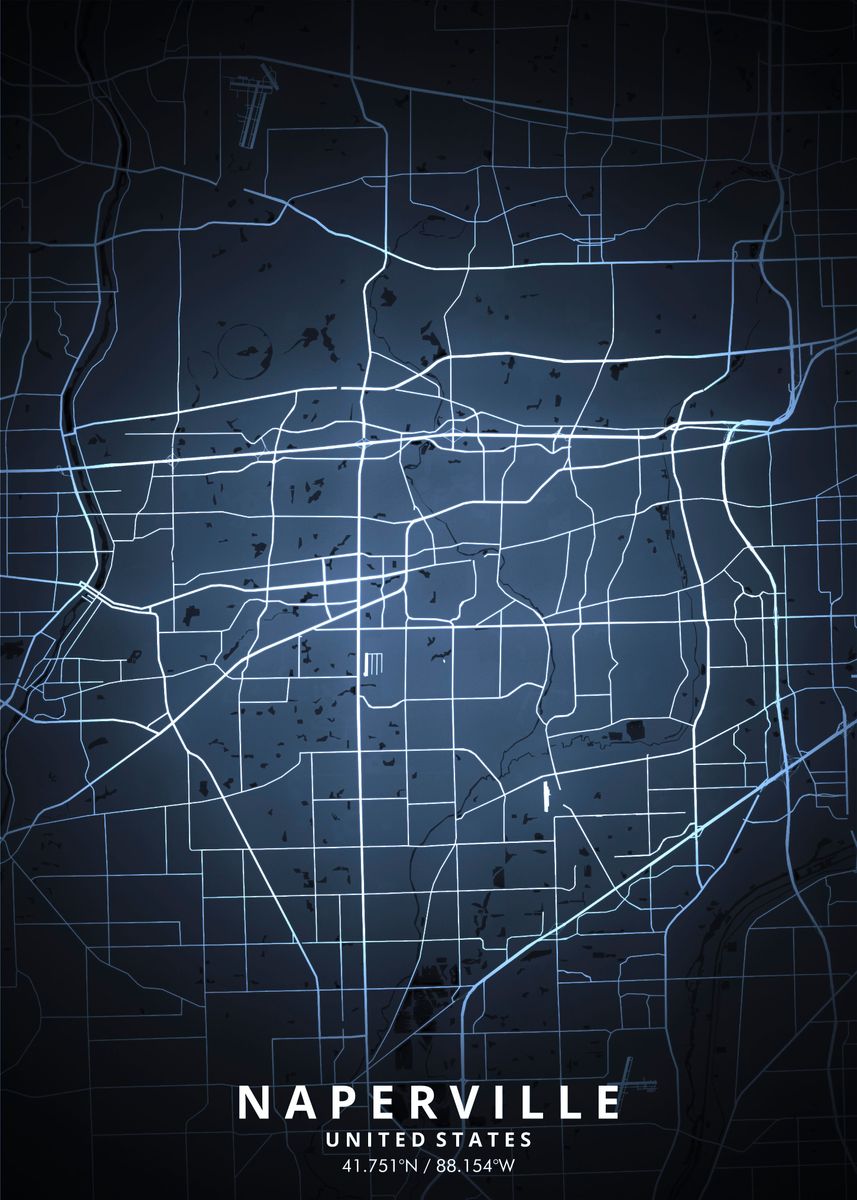 'Naperville Illinois' Poster by Merah Djoeang | Displate