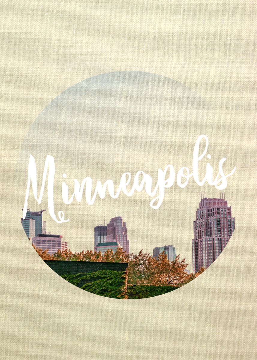 'Minneapolis Minimalist Sky' Poster, picture, metal print, paint by ...