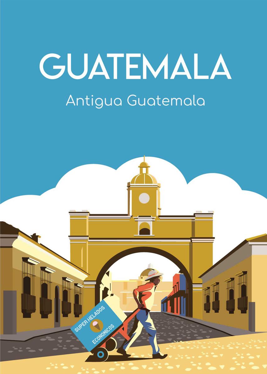 'Antigua Guatemala poster' Poster by Caravan Studio | Displate
