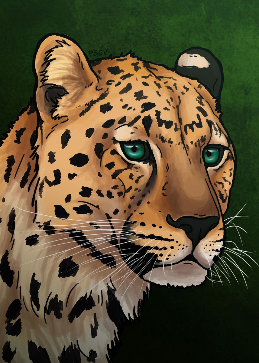 'Amur leopard' Poster, picture, metal print, paint by Pasquale Visser ...