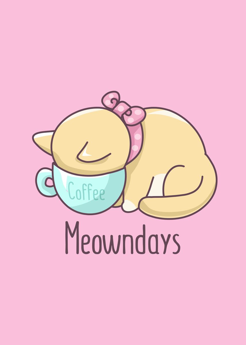 'Monday Mood' Poster, picture, metal print, paint by Ana Villanueva ...