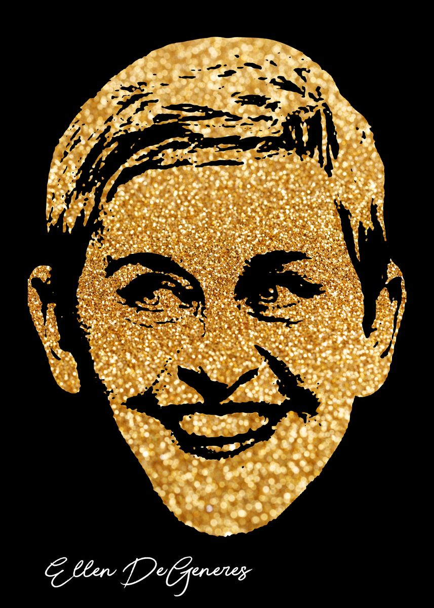 'Ellen DeGeneres portrait' Poster by Kitty Kit | Displate