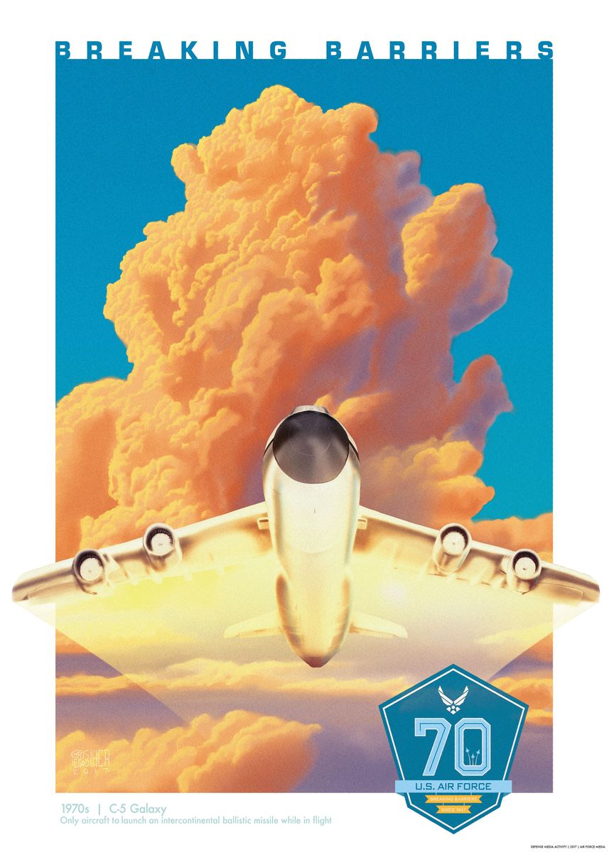 'VINTAGE AIR FORCE' Poster, picture, metal print, paint by Drama Poster ...