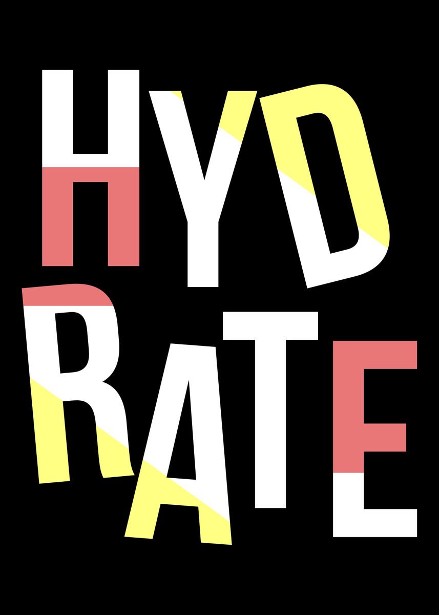 'Hydrate' Poster, picture, metal print, paint by mailbox disco | Displate