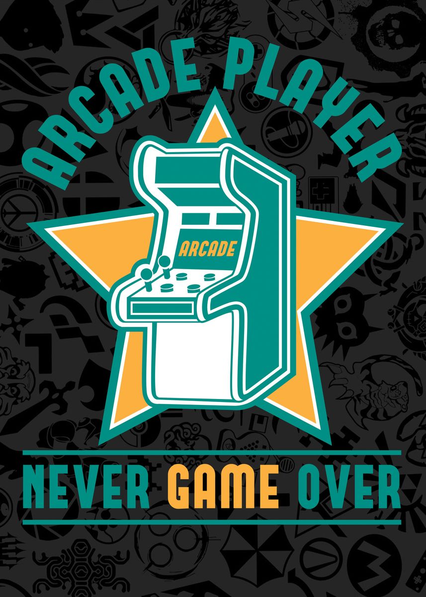 'Retro Arcade Player' Poster, picture, metal print, paint by Husti ...