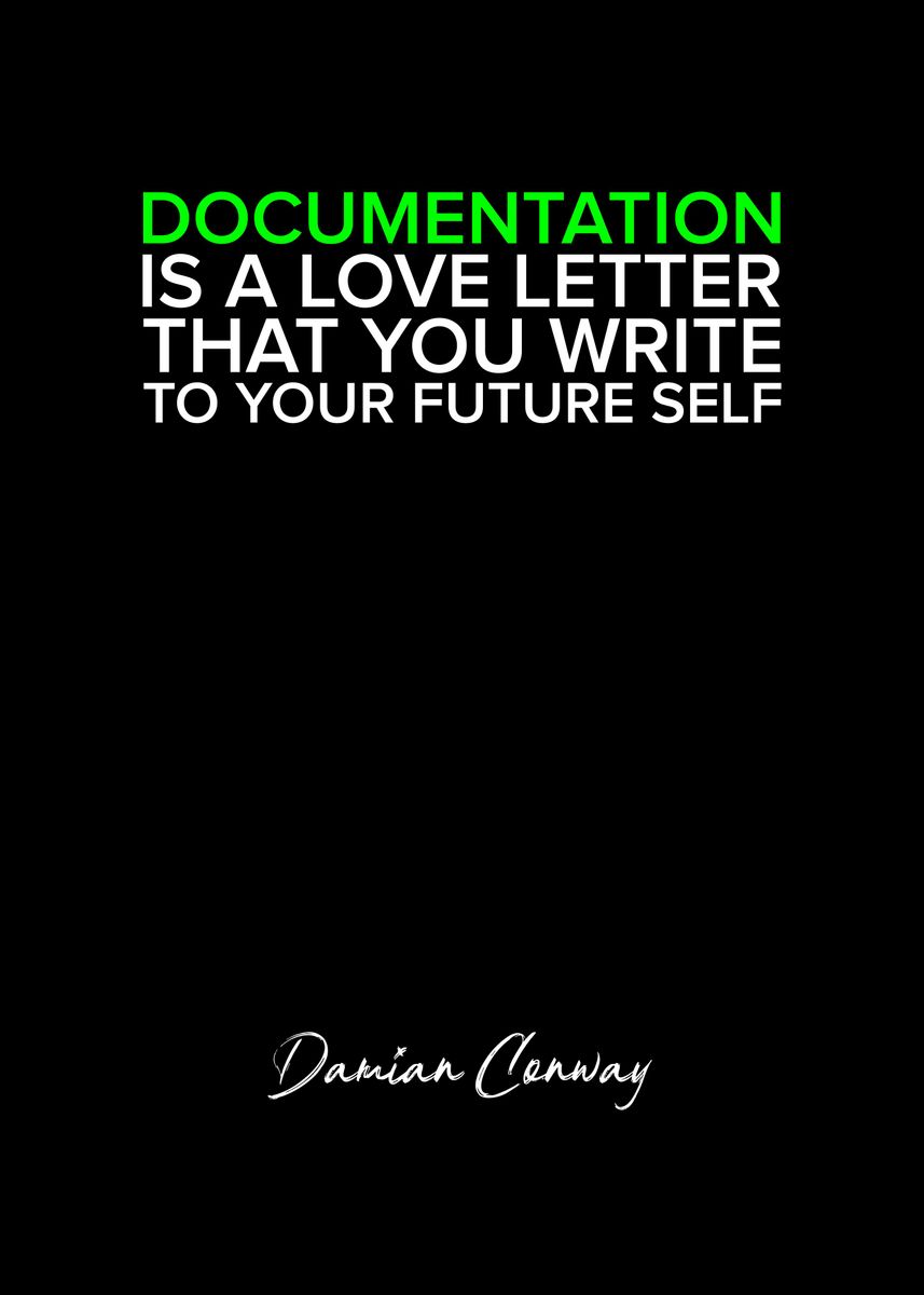 'Documentation' Poster by Quoteey | Displate