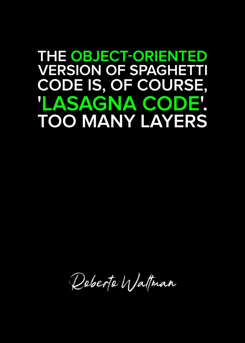 'Spaghetti Code' Poster, picture, metal print, paint by Quoteey | Displate