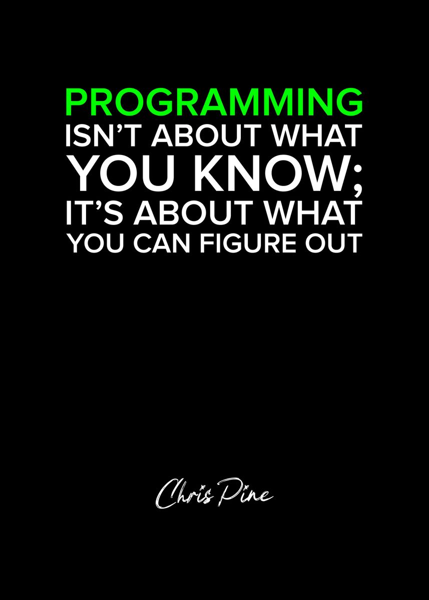 'Programming Quote' Poster, picture, metal print, paint by Quoteey ...