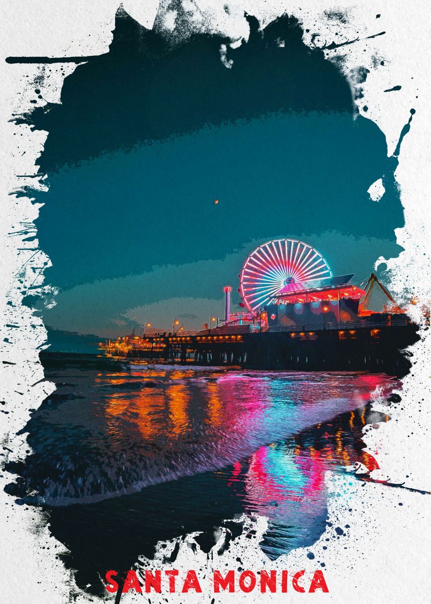 'Santa Monica' Poster by Anxhela Sufa | Displate