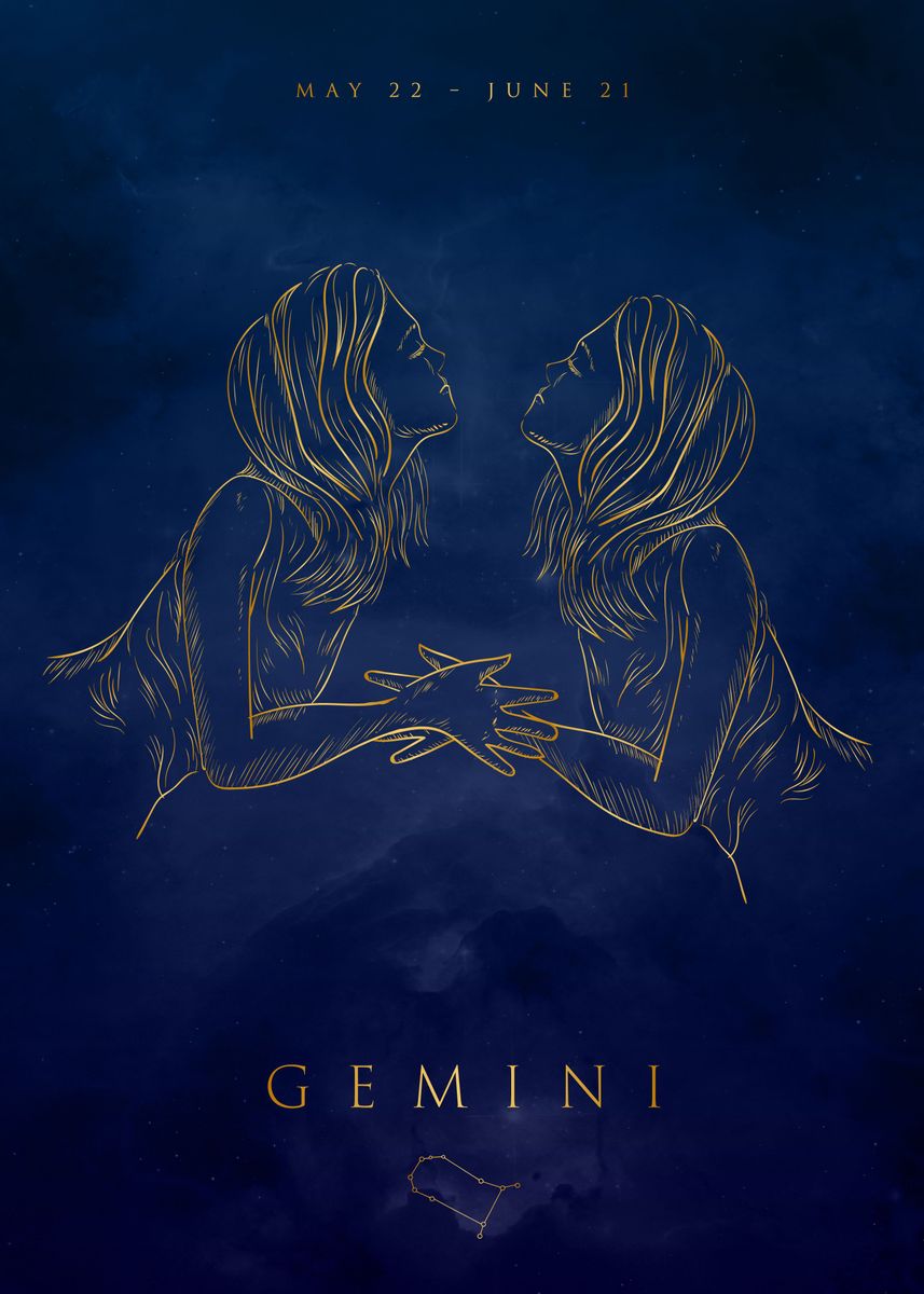 'Gemini' Poster, picture, metal print, paint by Cornel Vlad | Displate