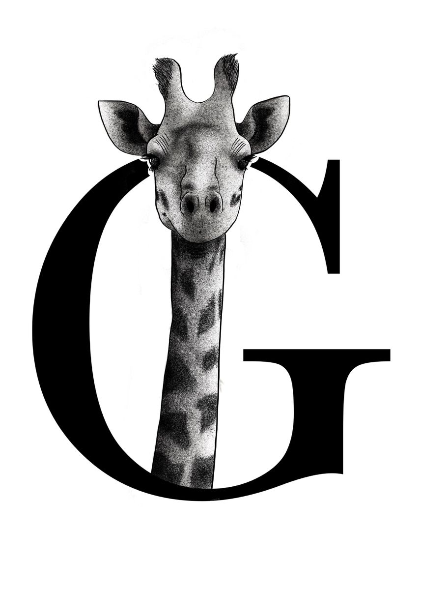 'G is for Giraffe' Poster, picture, metal print, paint by virilustra ...