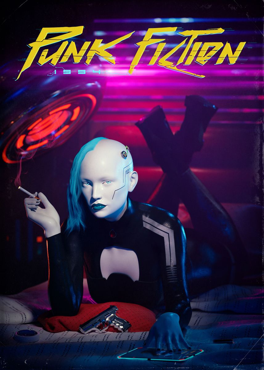 'Punk Fiction 1994' Poster, picture, metal print, paint by Optic Riot ...