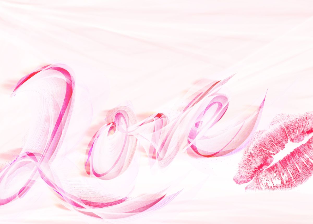 'Hot Pink Love Lips' Poster by Art Shack | Displate