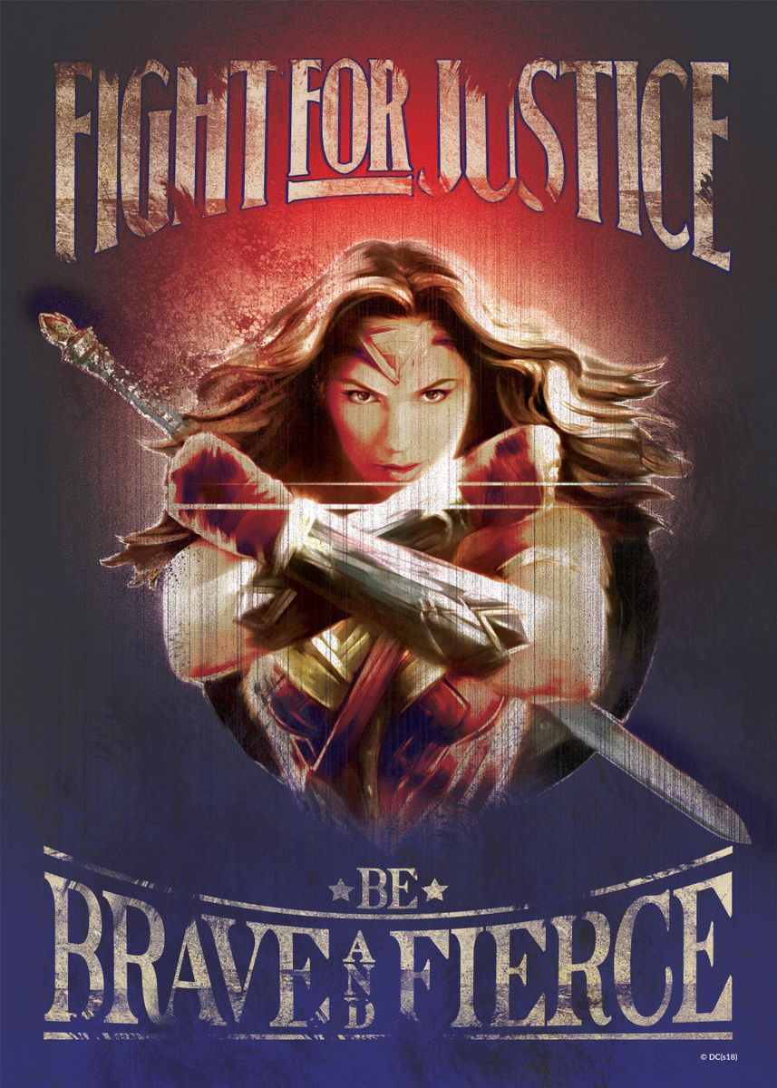 'Brave and Fierce' Poster, picture, metal print, paint by DC Comics ...
