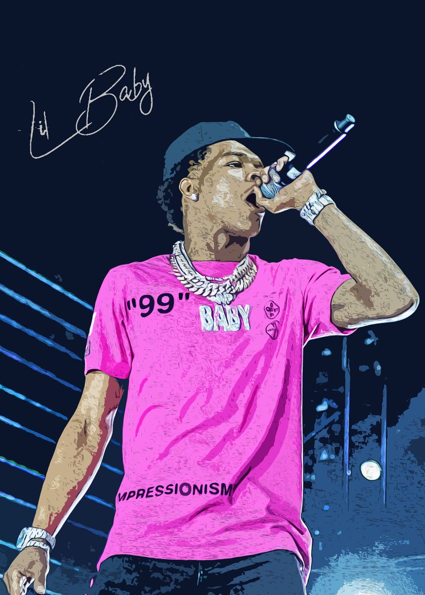 ' Lil Baby' Poster, picture, metal print, paint by Dillon Holden | Displate